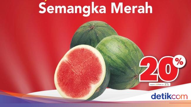 Semangka Merah Manis Diskon 20% Tiap Hari di Transmart!