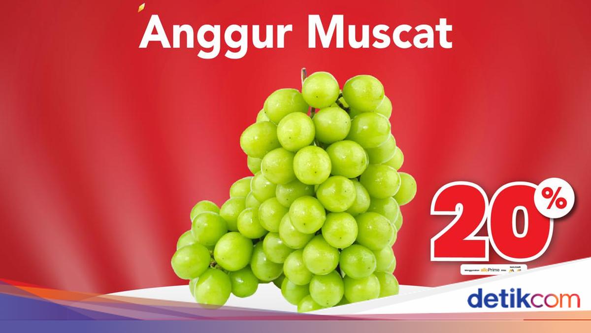 Renyah Manis! Anggur Muscat yang Viral Harganya Rp 50 Ribuan di Transmart