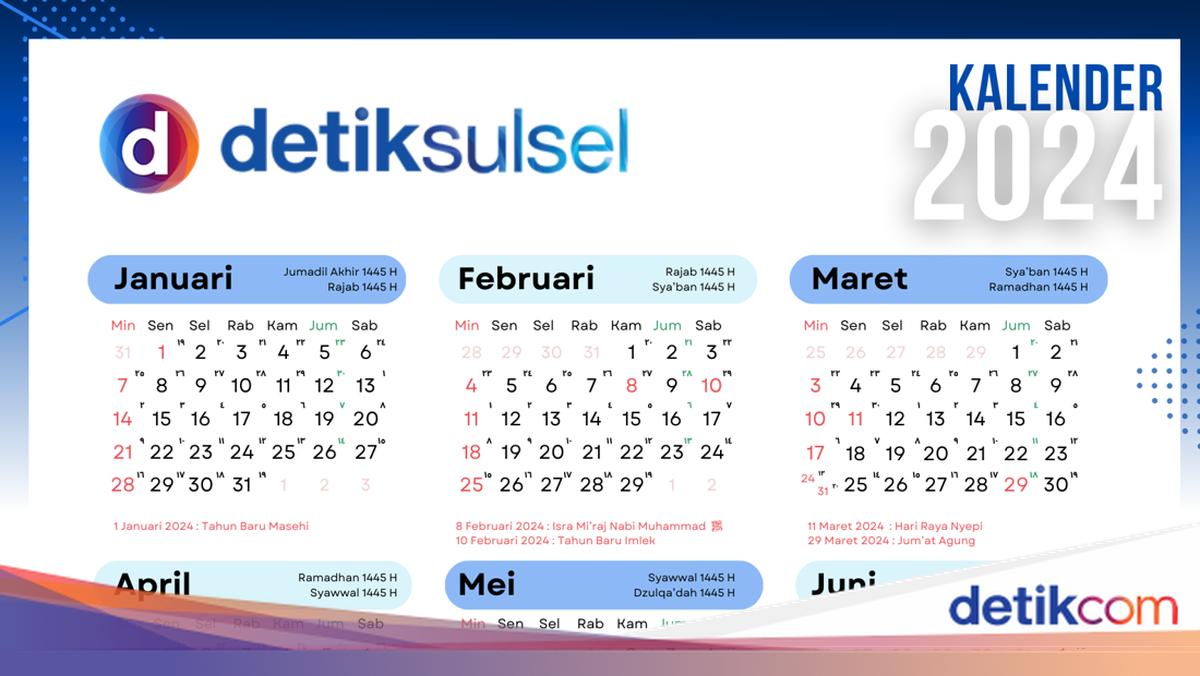Kalender 2024 Lengkap: Tanggal Merah, Hijriah, hingga Hari Besar Nasional