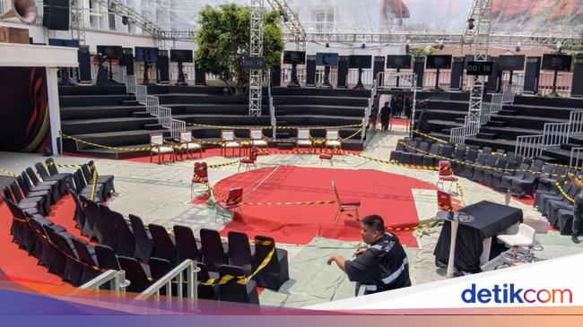 Begini Denah Panggung Debat Capres Perdana Malam Ini di KPU