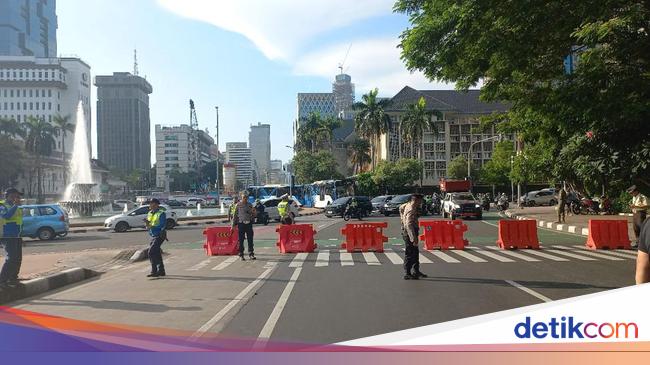 Ada Demo Buruh, Lalin di Patung Kuda Arah Merdeka Barat Jakpus Dialihkan