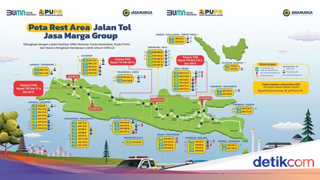 Peta Rest Area Jalan Tol Trans Jawa: Daftar Lokasi dan Fasilitas