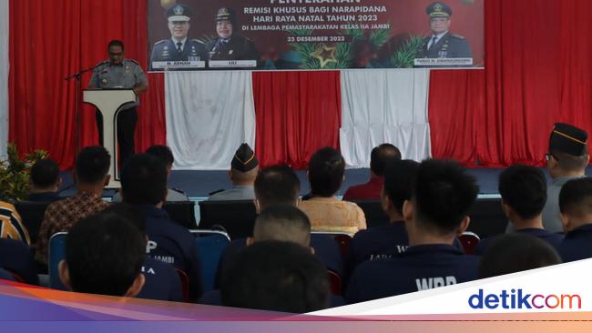 33 Napi Lapas Jambi Terima Remisi Natal, Ada 2 Napi Koruptor