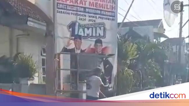 Soal Perusakan Baliho Amin Polresta Jogja Tunggu Arahan Bawaslu
