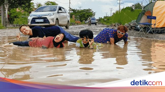 Jalanan Viral di Lampung Tengah: Dulu Kubangan, Beton Mulus Kemudian