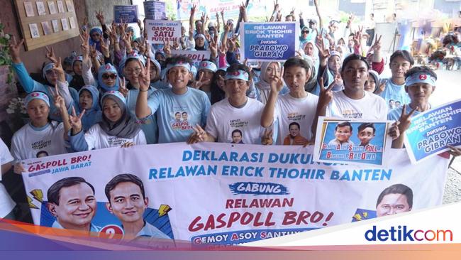 Relawan Erick Thohir Gabung Gaspoll Bro, Dukung Prabowo-Gibran