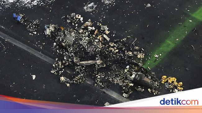 Begini Kondisi Pesawat Usai Tabrakan di Bandara Haneda Jepang