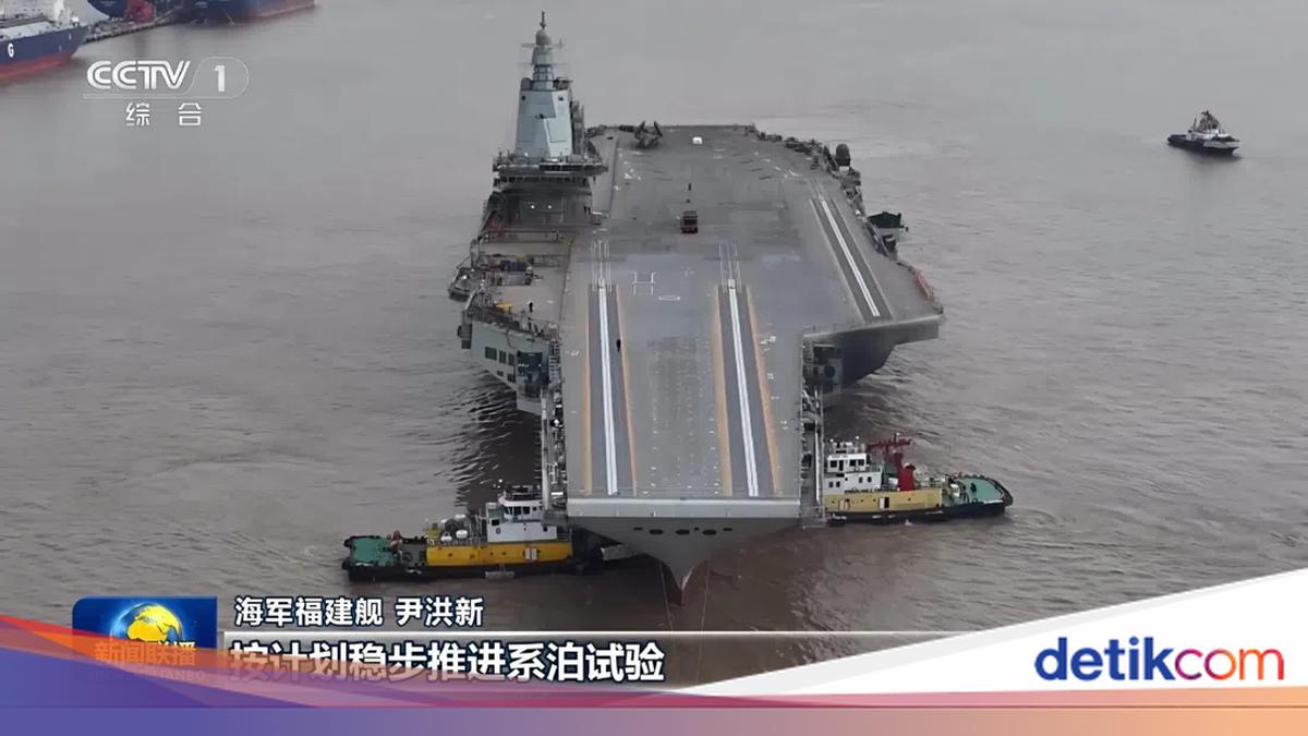 Kapal Induk Baru China Jadi yang Terbesar Ketiga di Dunia, AS Wajib ...