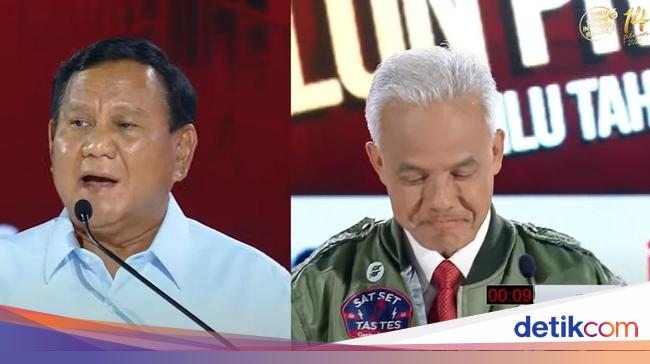 Ekspresi Ganjar saat Prabowo Sentil Anies 'Profesor Tak Pantas Ngomong ... Ekspresi Ganjar saat Prabowo Sentil Anies 'Profesor Tak Pantas Ngomong ...