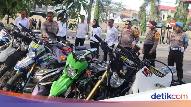 29 Motor di Pinrang Terjaring Razia Knalpot Brong Saat Hendak Balap Liar