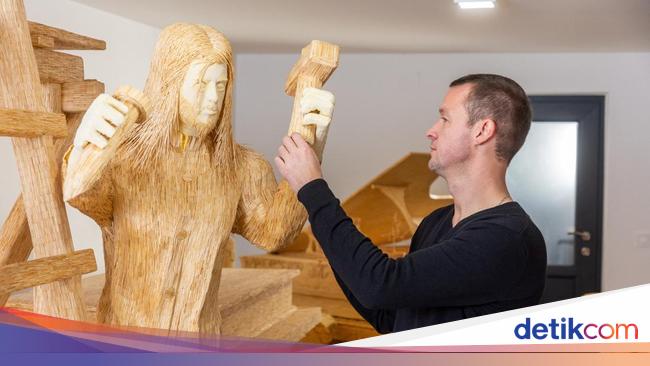 Potret Menakjubkan Karya Seni Patung dari Batang Korek Api