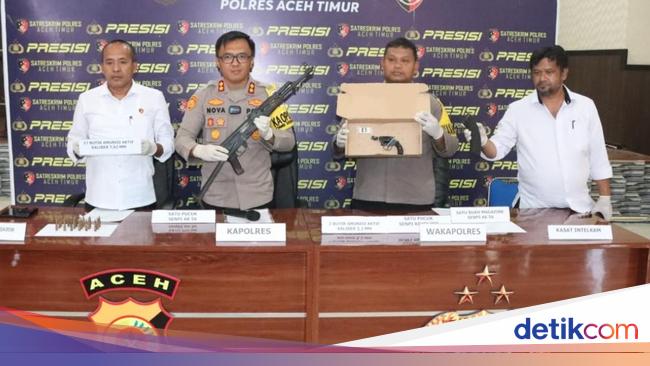 Warga Aceh Timur Serahkan 2 Senjata Sisa Konflik-19 Amunisi ke Polisi