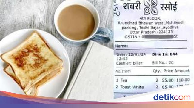 Patok Rp 48 Ribu untuk Pesanan Teh dan Roti, Resto Ini Kena Masalah