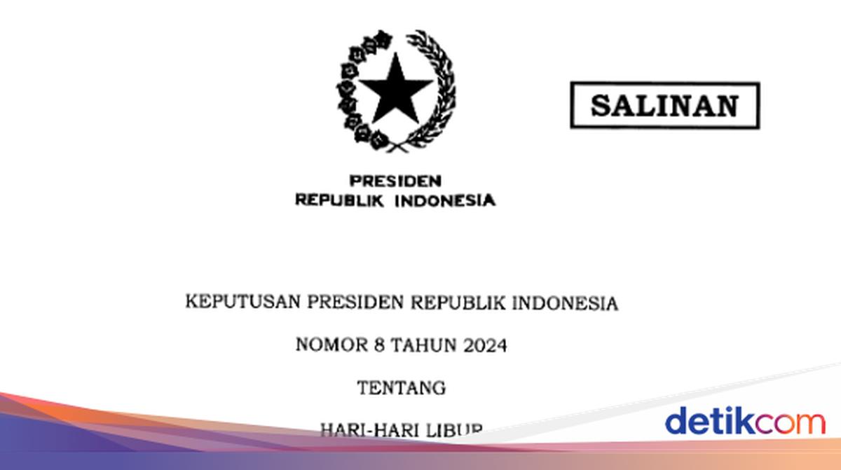 Keppres Nomor 8 Tahun 2024 tentang Hari Libur: Isi dan Link PDF