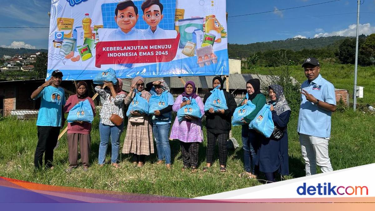 Gelar Sembako Murah di Batu, Relawan Kampanyekan Program Prabowo-Gibran