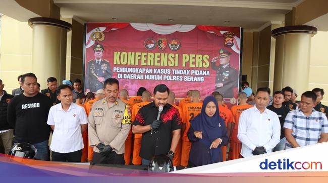 Polisi Ringkus 16 Pelaku Kejahatan di Serang dalam Sepekan