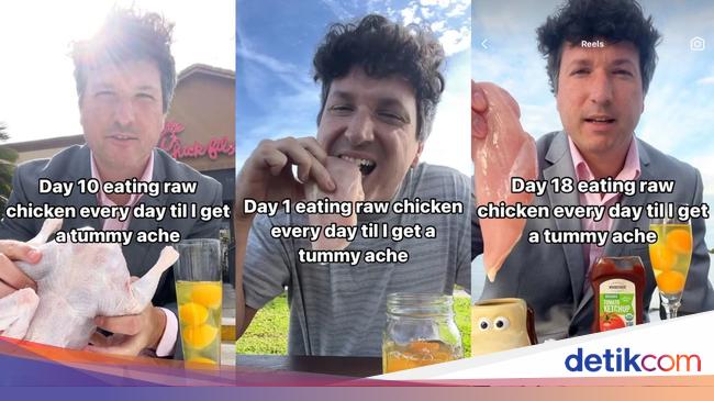 Viral Pria Makan Ayam dan Telur Mentah, Bakal Makan Terus sampai Sakit ... Viral Pria Makan Ayam dan Telur Mentah, Bakal Makan Terus sampai Sakit ...