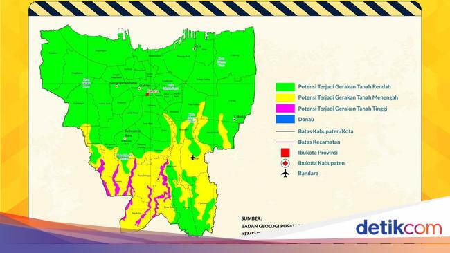 BPBD DKI Ingatkan 21 Daerah Punya Potensi Longsor di Bulan Ini