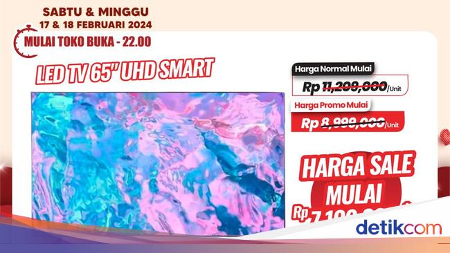 Beli TV di Transmart Full Day Sale Hemat hingga Rp 4 Jutaan, Segini Jadinya