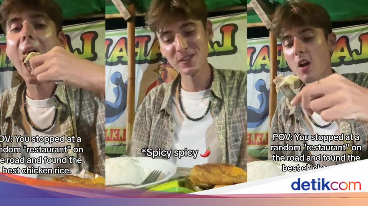 Iseng Cicip Pecel Ayam Kaki Lima, Bule Belgia Ini Langsung Jatuh Cinta