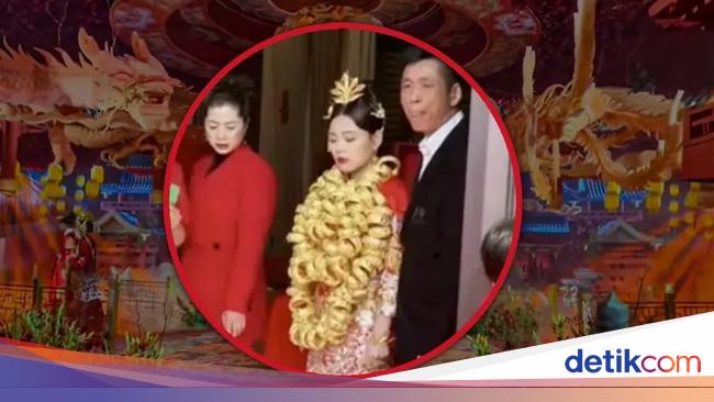 Viral Pernikahan Mewah Rp 469 M Pengantin Pakai Kalung Dari 100 Gelang