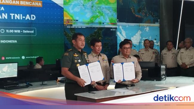 BNPB dan TNI AD Teken MoU Penanggulangan Bencana di Tanah Air