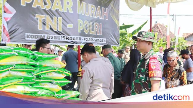 Sambut Ramadan, Kodim-Polres Sragen Gelar Pasar Murah di Lokasi TMMD