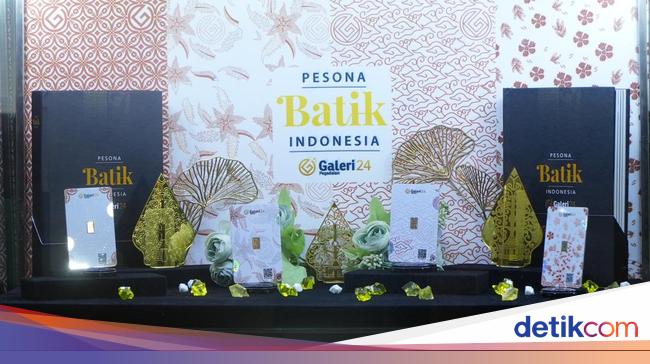 Penampakan Emas Batangan Edisi Pesona Batik Indonesia