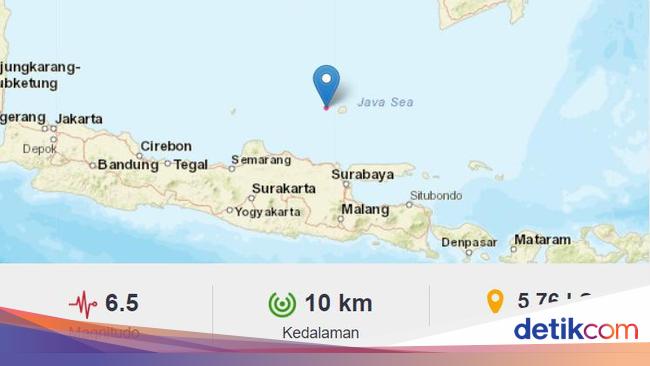 Gempa Bawean Berpusat di Zona Sesar Tua Pola Meratus