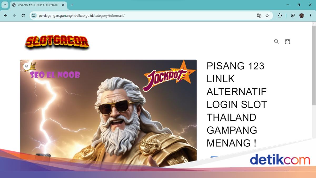 Waduh! Situs Dinas Perdagangan Gunungkidul Diretas Jadi Judi Slot