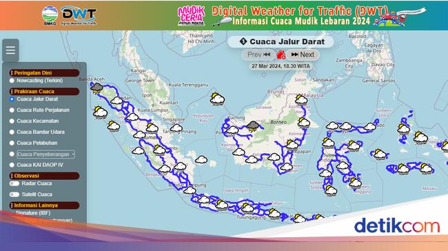 Cara Cek Informasi Cuaca Jalur Mudik Lebaran 2024 di Situs BMKG