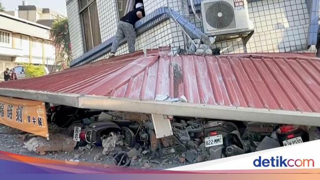 26 Gedung Miring-Ambruk Usai Gempa Taiwan, Orang-orang Terjebak