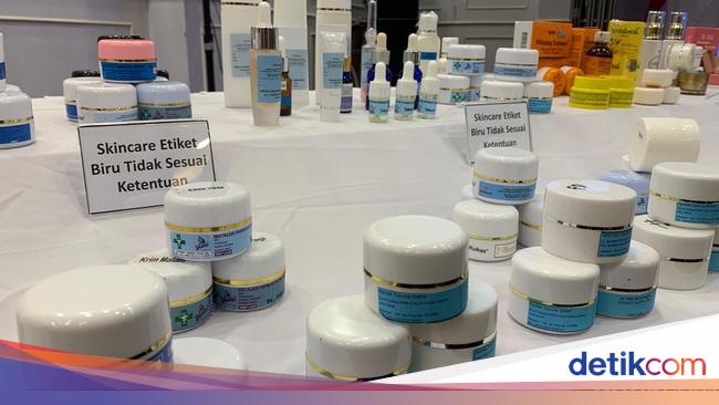Foto: Skincare Etiket Biru yang Diciduk BPOM, Mengandung Bahan Berbahaya