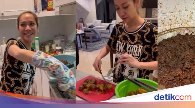Jago Masak, BCL Bikin 18 Kg Rendang untuk Lebaran Tahun Ini!