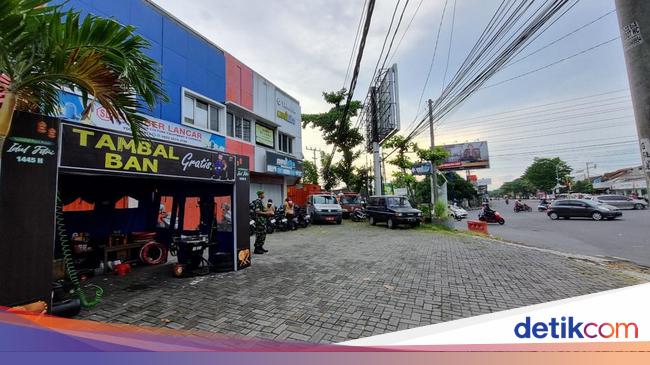 Info Dab! Ada Jasa Tambal Ban Gratis di Simpang Empat Druwo Bantul