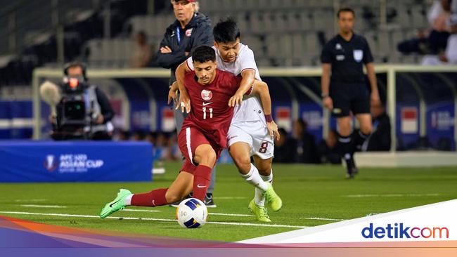 Timnas Indonesia Kalah 0-2 dari Qatar, Dua Pemain Dikartu Merah