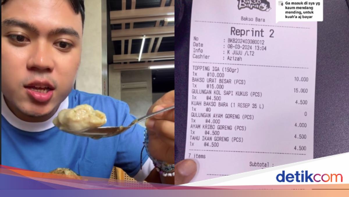 Food Vlogger Makan Bakso di Restoran Tanboy Kun, Ada Harga Kuah