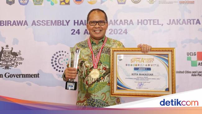 Kota Makassar Raih Juara 1 Standar Pelayanan Minimal Awards dari Kemendagri