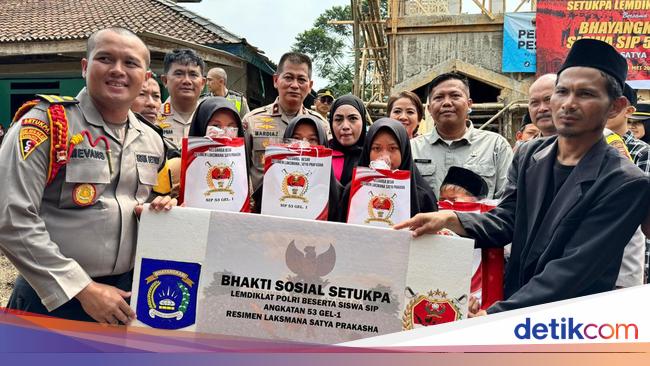 Setukpa Polri Bantu Pendidikan hingga Baksos di Desa Ciberuih Sukabumi