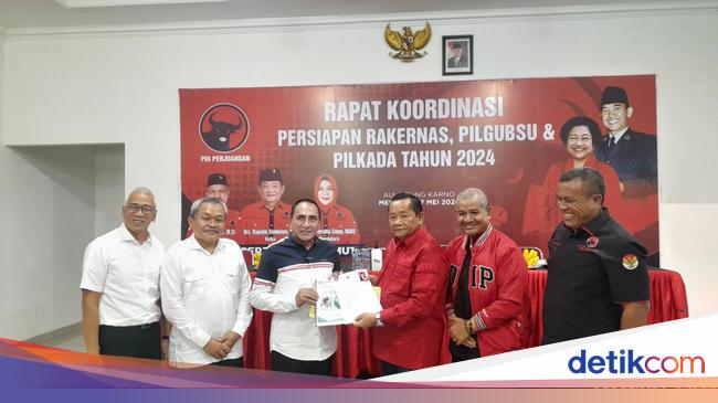 Edy Rahmayadi Resmi Daftar Jadi Bacalon Gubsu ke PDIP Sumut