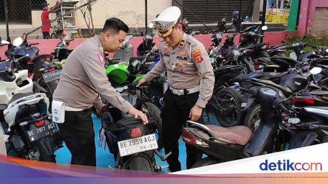 118 Motor Berknalpot Brong Milik Geng Motor di Lampung Diamankan Polisi