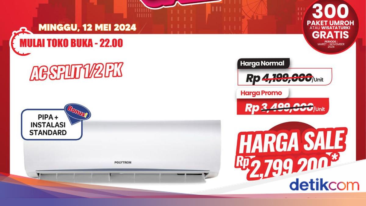 Cuaca Panas, Yuk Beli AC Baru di Transmart Full Day Sale! Diskon Rp 1,3 ...