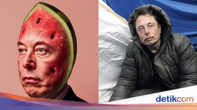 Meme Kocak Elon Musk Hasil Buatan AI, Jadi Gembel hingga Semangka