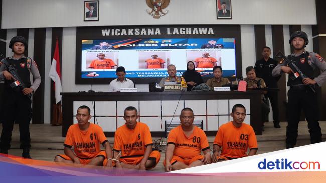 Empat Pencuri Kayu Jati Di Hutan Blitar Diringkus