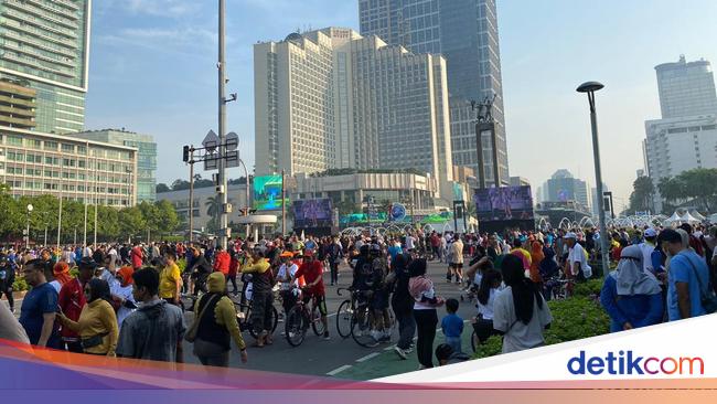 Ramainya CFD Sudirman Jakpus Pagi Ini hingga Warga Keluhkan Susah Sinyal