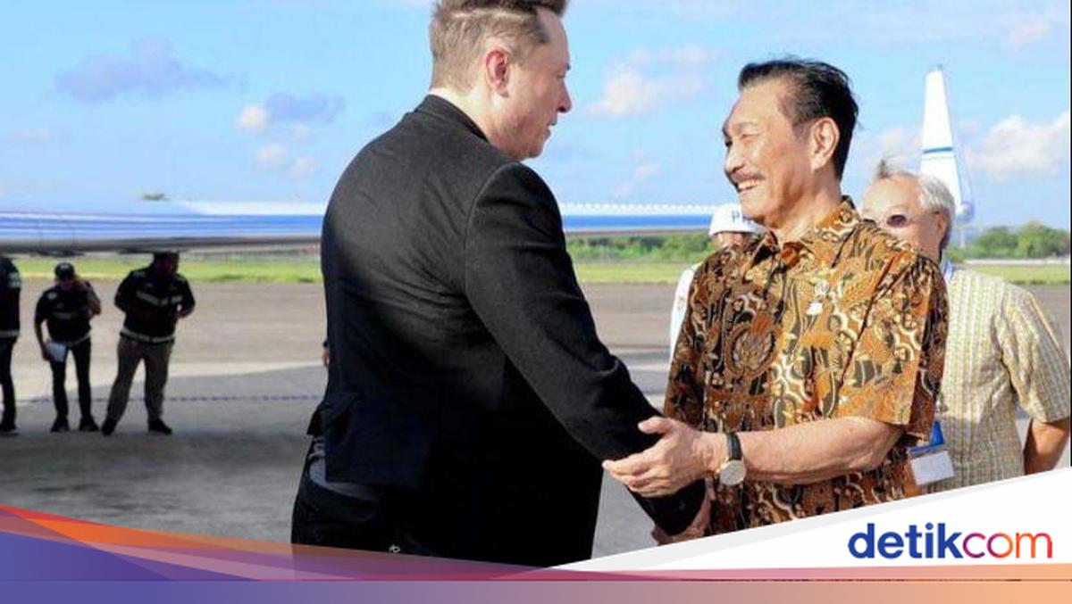 Disambut Luhut, Elon Musk Tiba di Bali