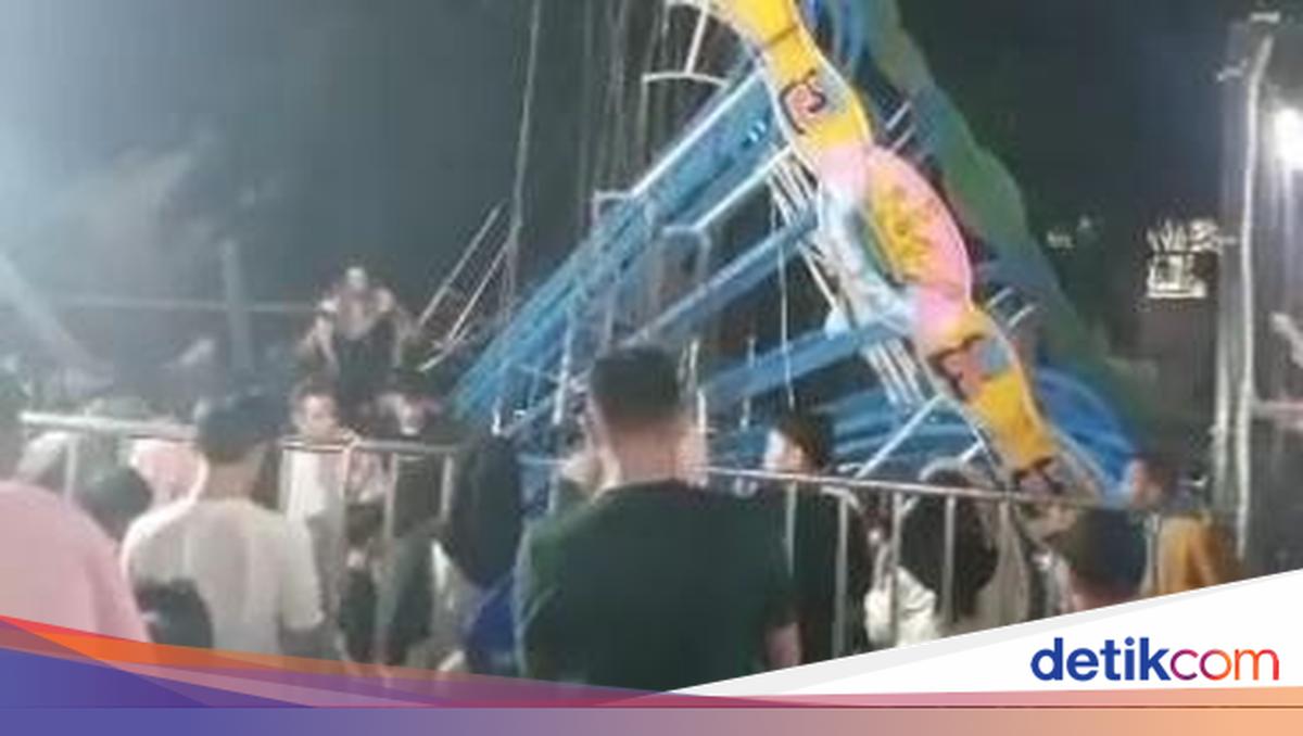 Wahana Pasar Malam di Way Kanan Ambruk, 1 Pengunjung Terluka