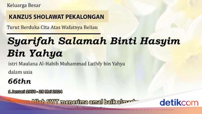 Syarifah Salma Istri Habib Luthfi Wafat Syarifah Salma Istri Habib Luthfi Wafat