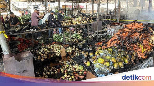 Giliran Pasar Sayur Mayur Palestina Dibombardir Israel