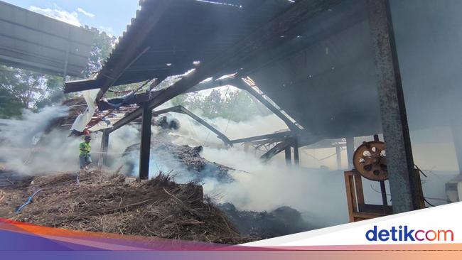 Kendala Damkar Padamkan Kebakaran Gudang Kayu Putih Hutan Bunder